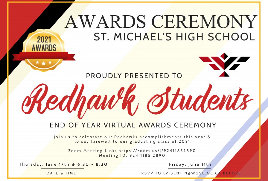 Virtual Award Ceremony - St. Michael's High School